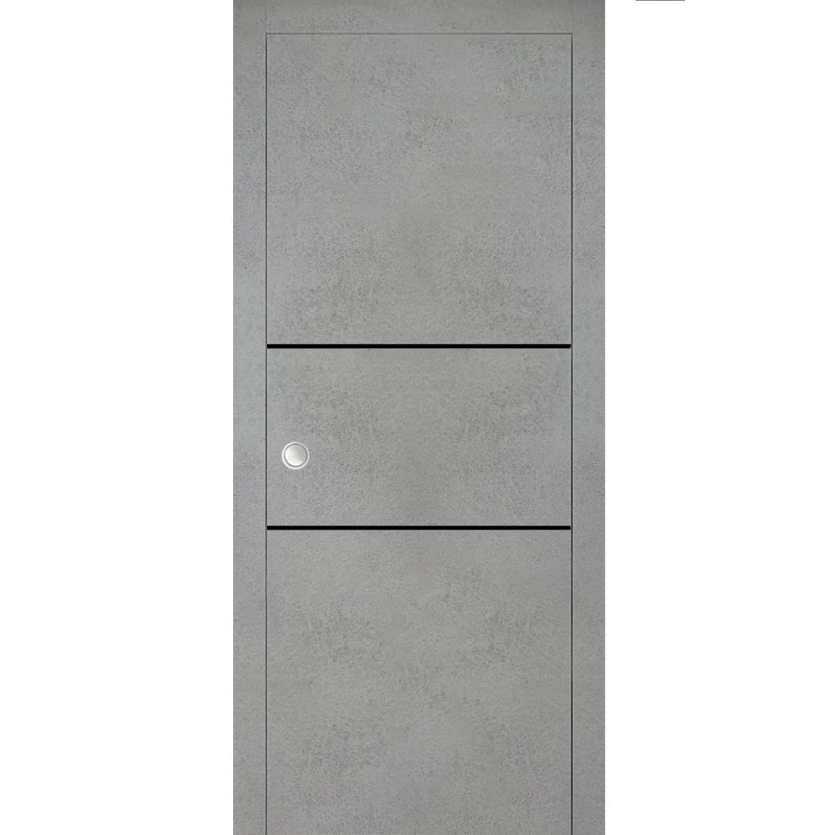 Sliding French Pocket Door 28 x 84 inches with | Planum 0014 Concrete ...