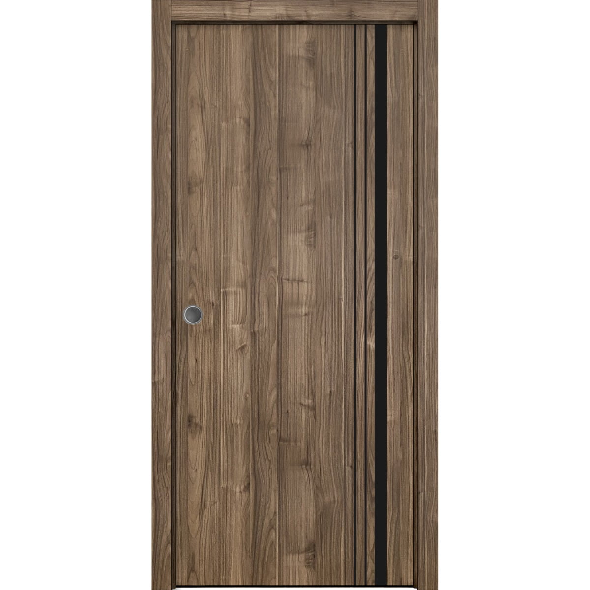 Sliding French Pocket Door 36 x 96 inches with | Planum 0011 Walnut ...