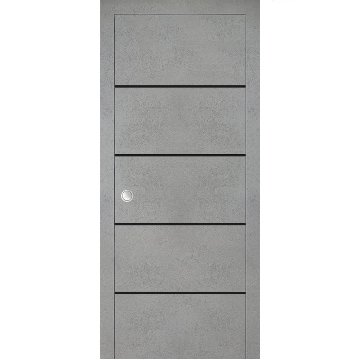 Sliding French Pocket Door 42 x 84 inches with | Planum 0015 Concrete ...
