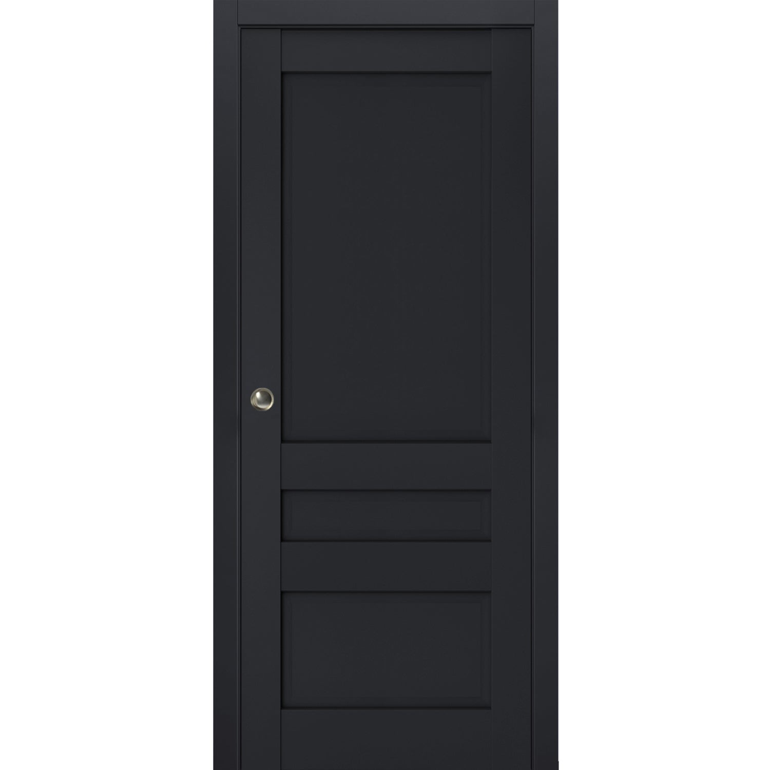 Sliding French Pocket Door | Veregio 7411 Antracite | Kit Trims Rail ...