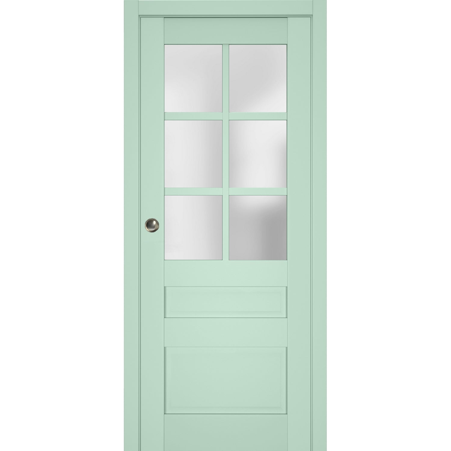 Sliding French Pocket Door with Frosted Glass | Veregio 7339 Oliva ...