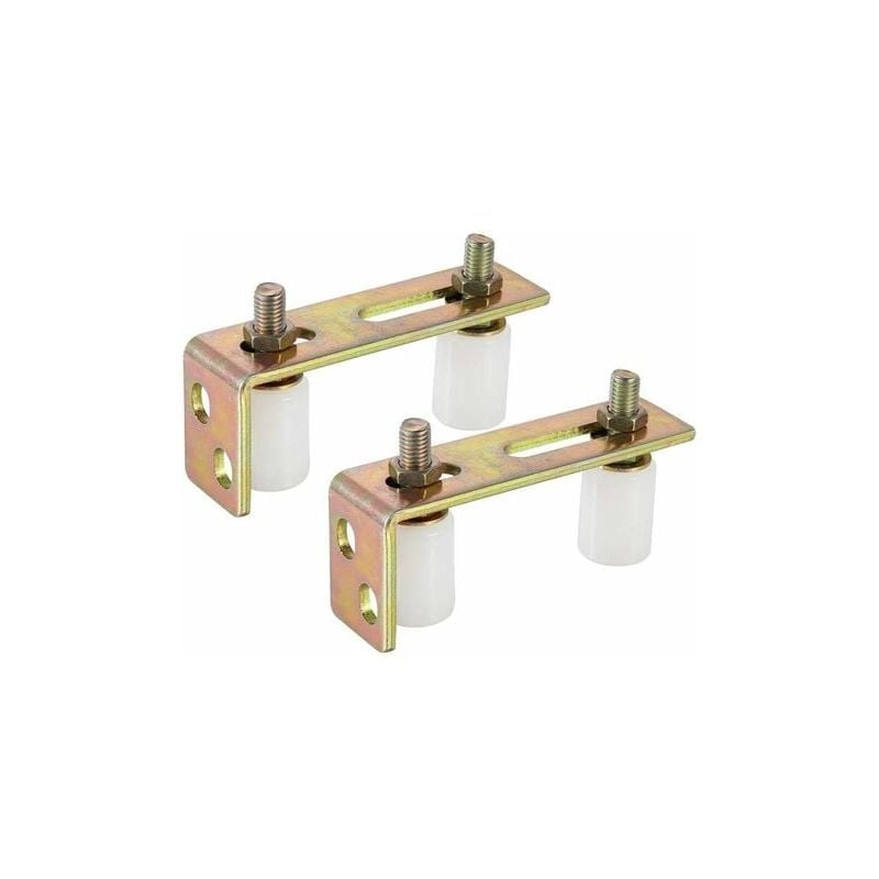 Sliding Gate Guide Roller with L-Post Bracket, Nylon Adjustable Dual ...