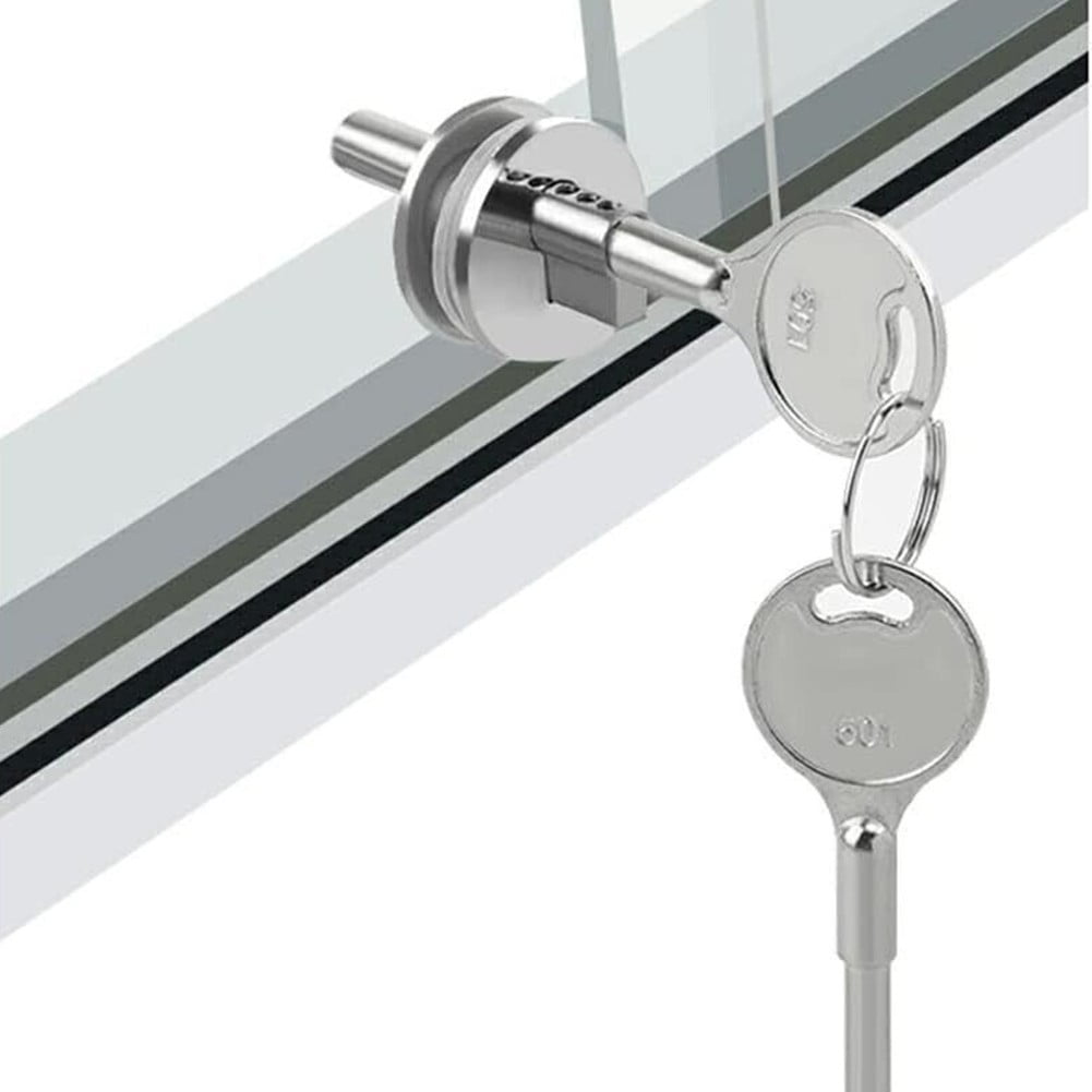 Sliding Glass Door Lock with Keys for Jewelry Cabinets and Display ...