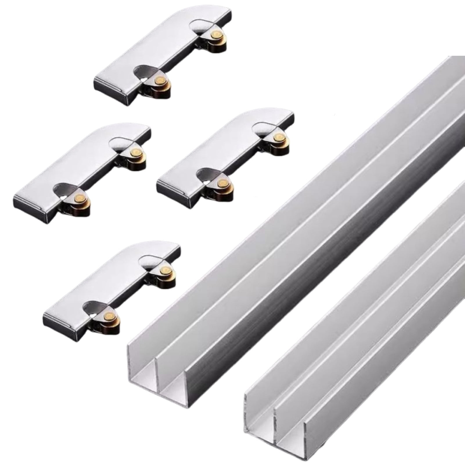 Sliding Glass Door Track Kit for Double Rail Sliding Closet Door ...