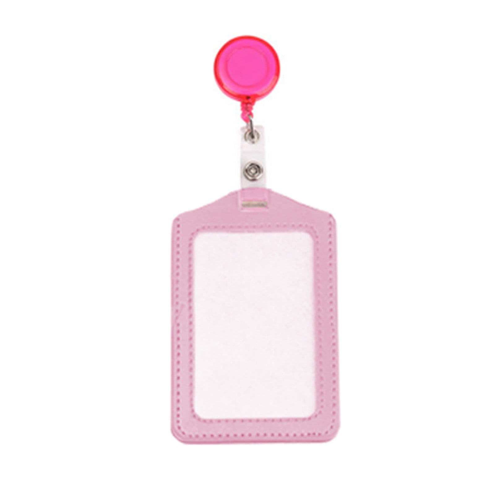 Sliding ID Badge Holder - Heavy Duty Hard Plastic Sleeve Secures Work ...