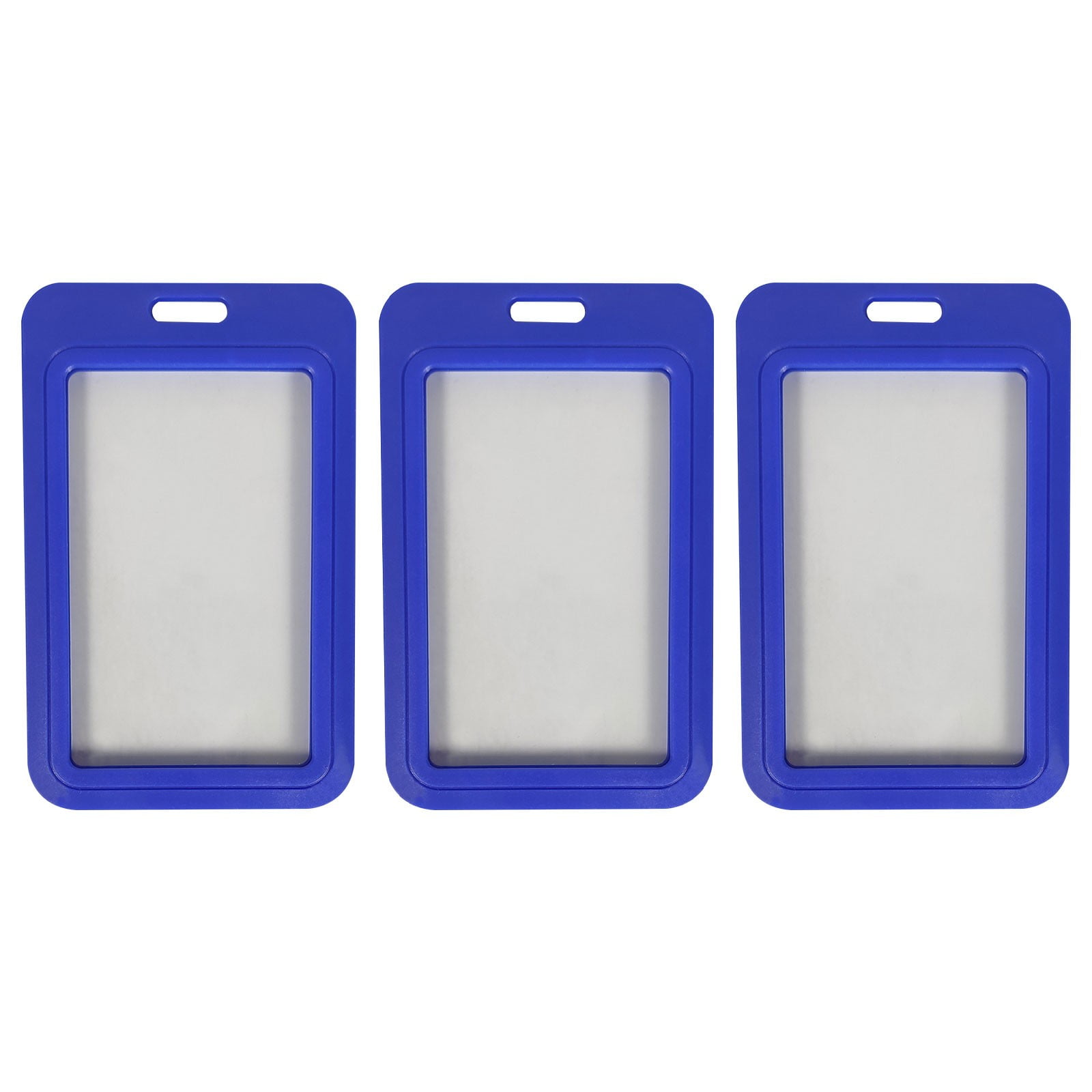 Sliding ID Badge Holder, Vertical Hard Plastic Case with Clear Window ...