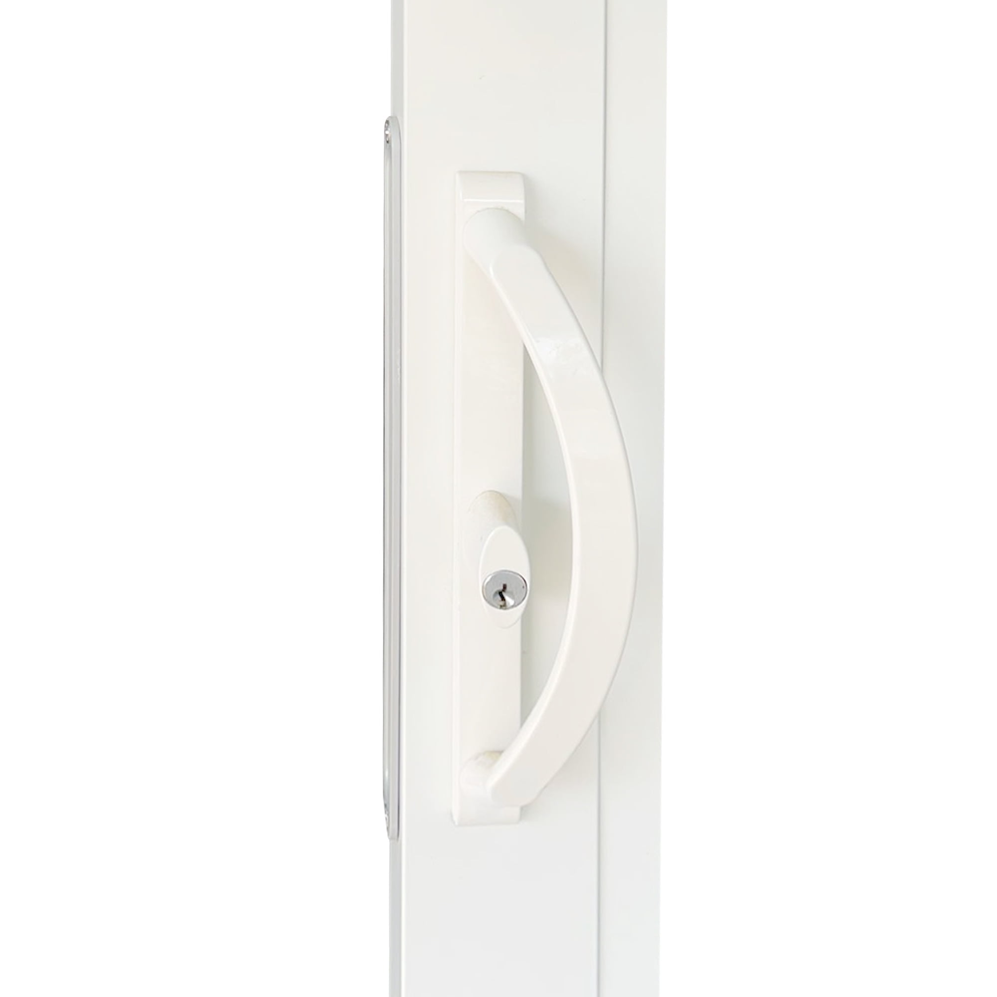 Sliding Patio Door Handle with Keyed Lock – 11" White Offset Handle ...