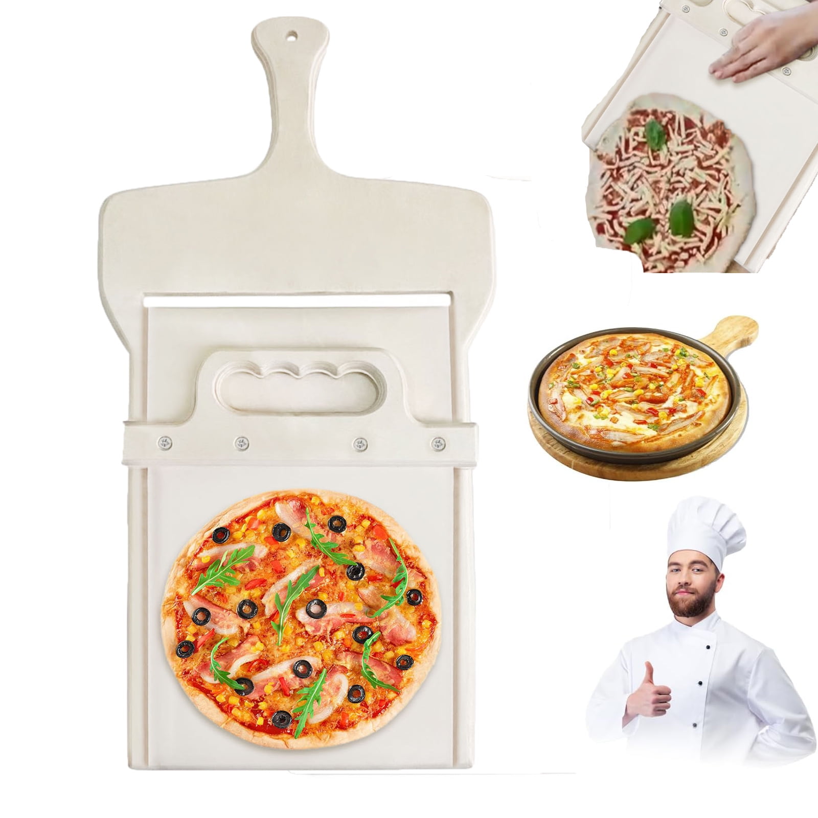 Sliding Pizza Peel 16 inch- Pala Pizza Scorrevole,Pizza Peel Slider ...