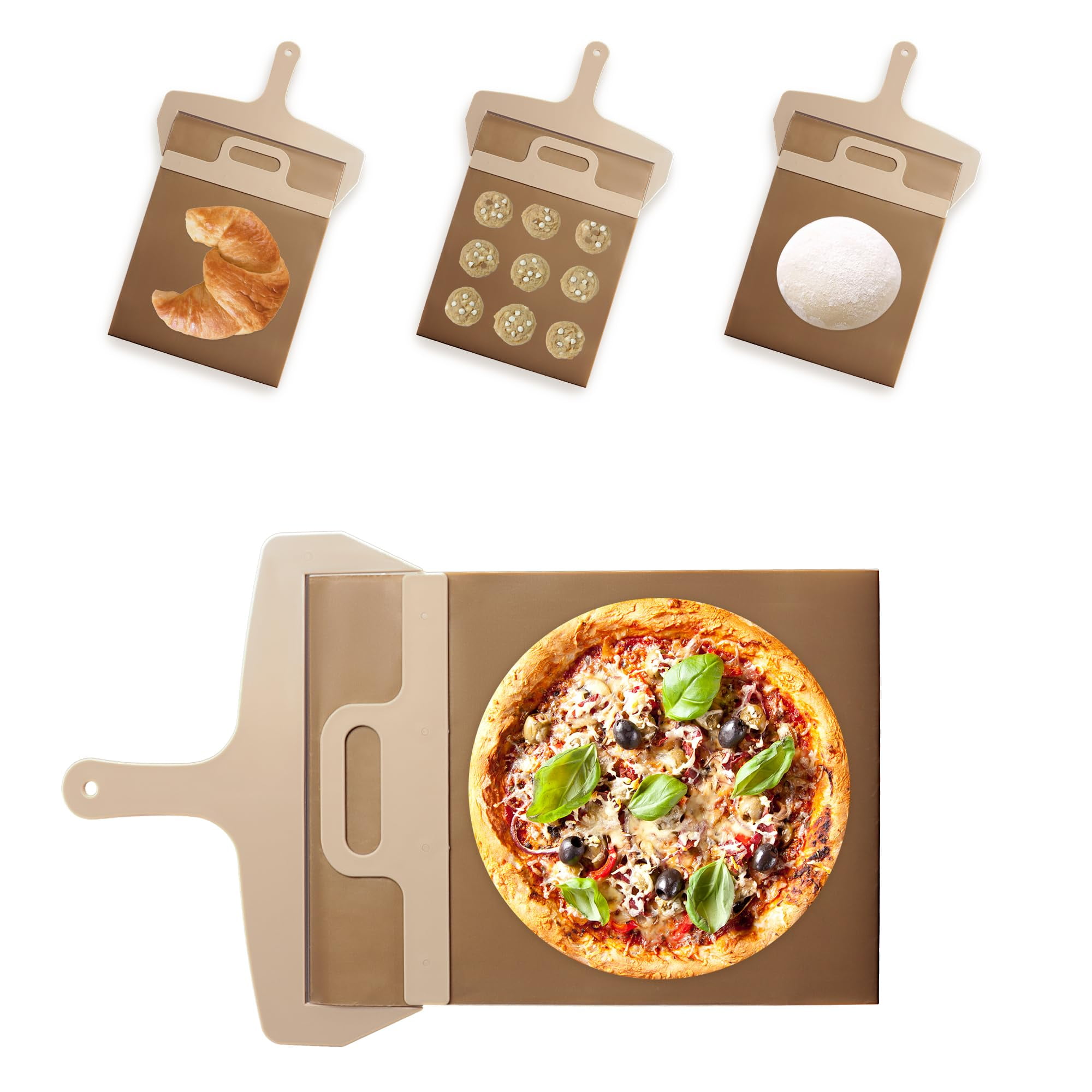 Sliding Pizza Peel Pizza Slider Smart, Non-Stick Pizza Spatula Paddle ...