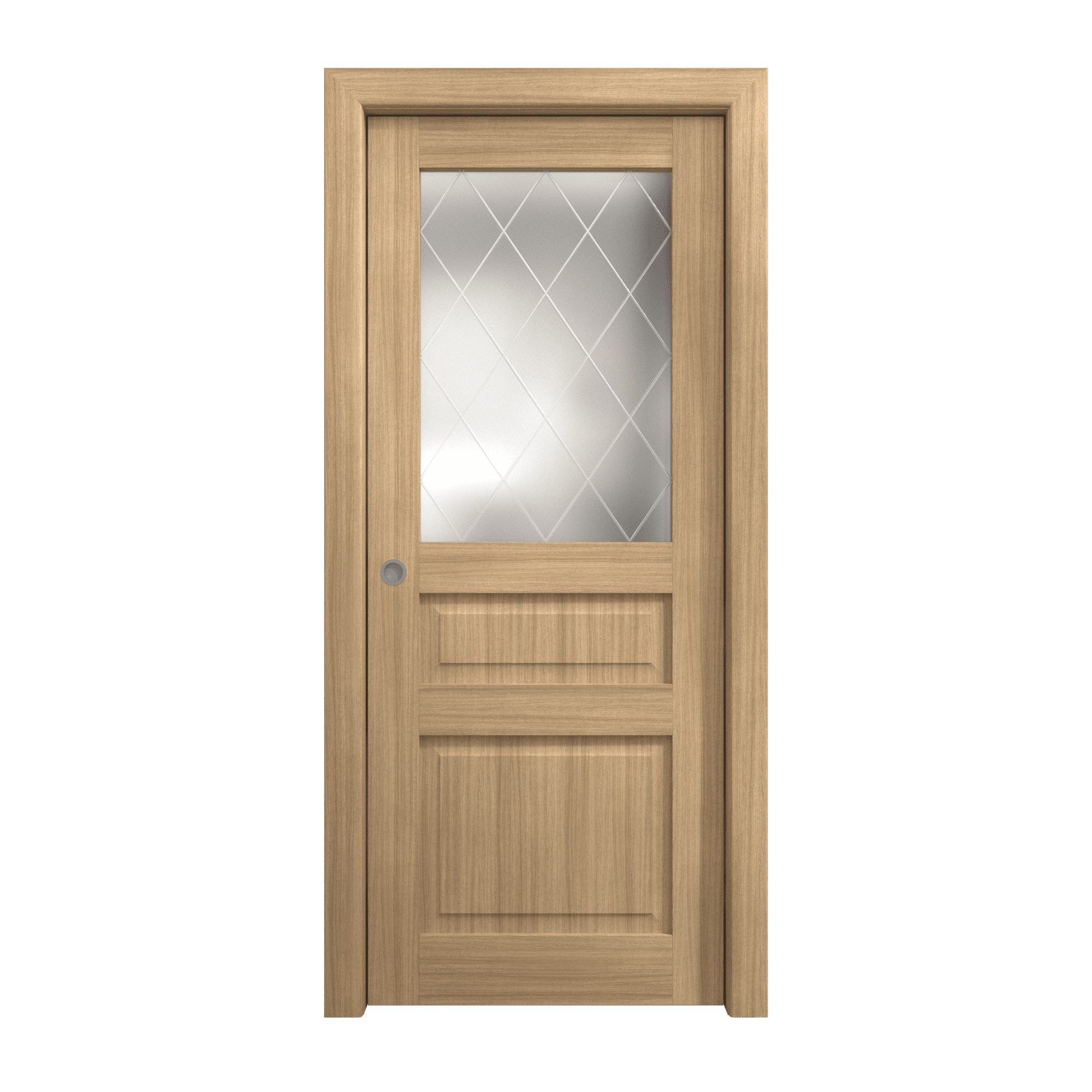 Sliding Pocket Door 18 x 84 inches | Ego 5011 Natural Oak | Kit Rail ...