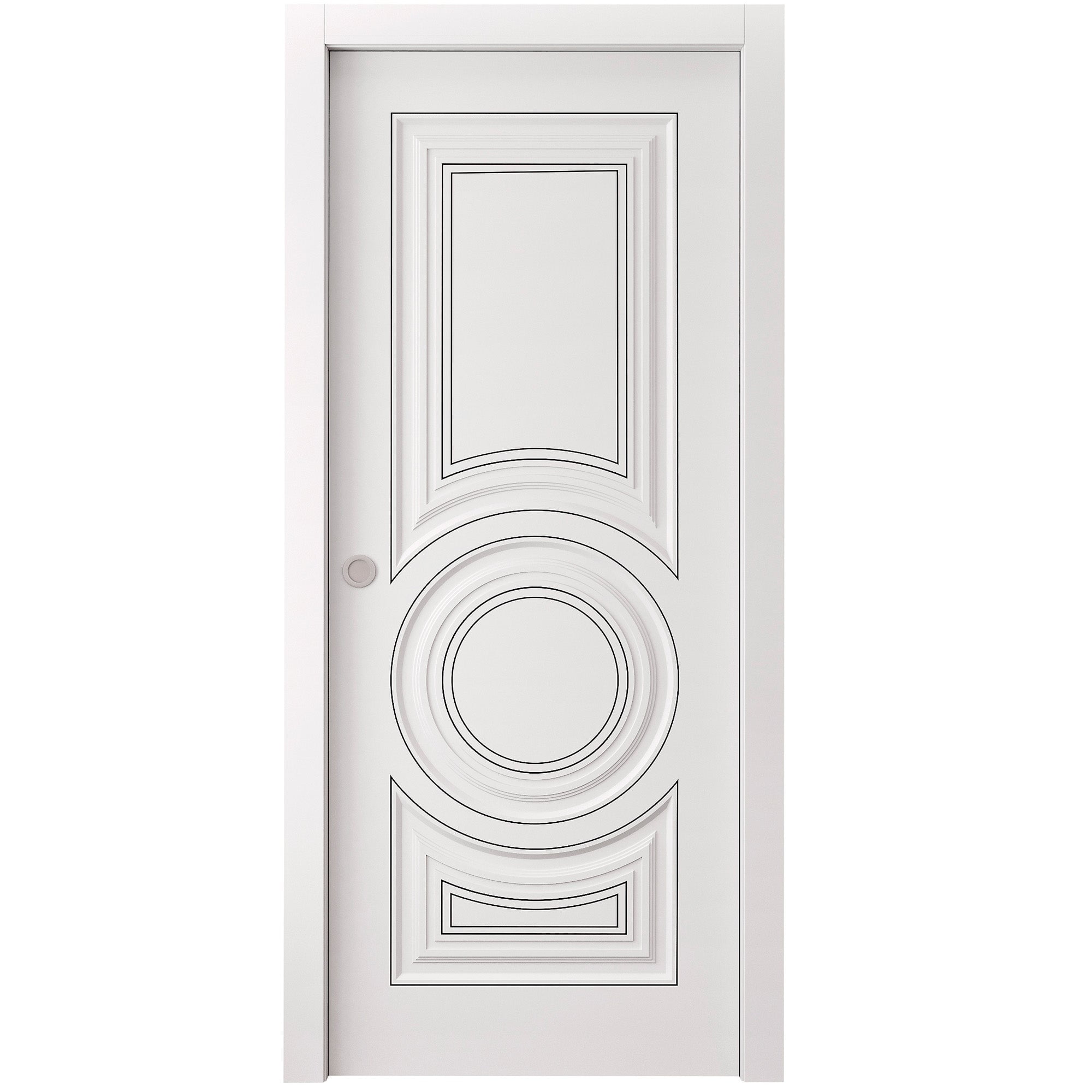 Sliding Pocket Door 28 x 80 inches | CLASSIC 5589 White Enamel | Kit ...