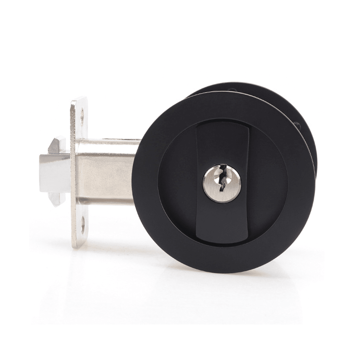 Sliding Pocket Door Lock Black Privacy Round Pocket - Walmart.com