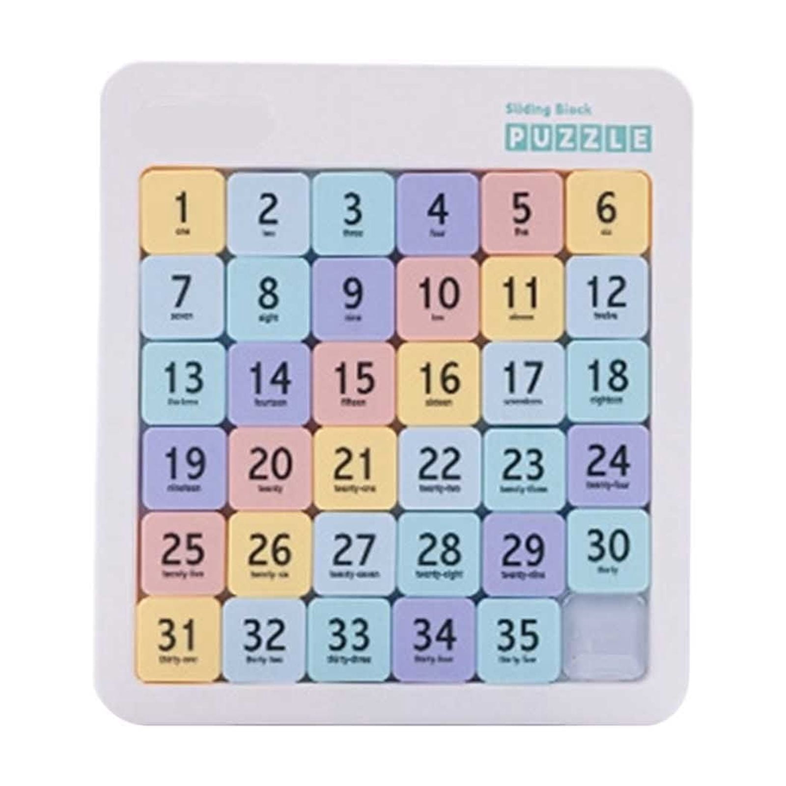 Sliding Puzzle Toy Educational Brain Teaser Game For Kids Ages 5 And Up ...