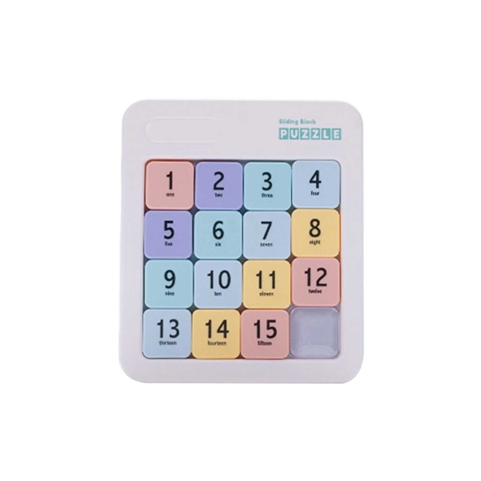 Sliding Puzzle Toy Educational Brain Teaser for Kids Learning Activity Improves Skills Indoor ...