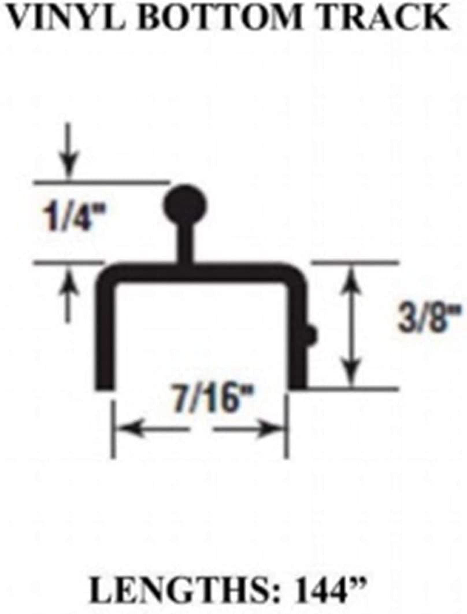 Vinyl Sliding Screen Door/Window Replacement Track, White Vinyl -48 ...