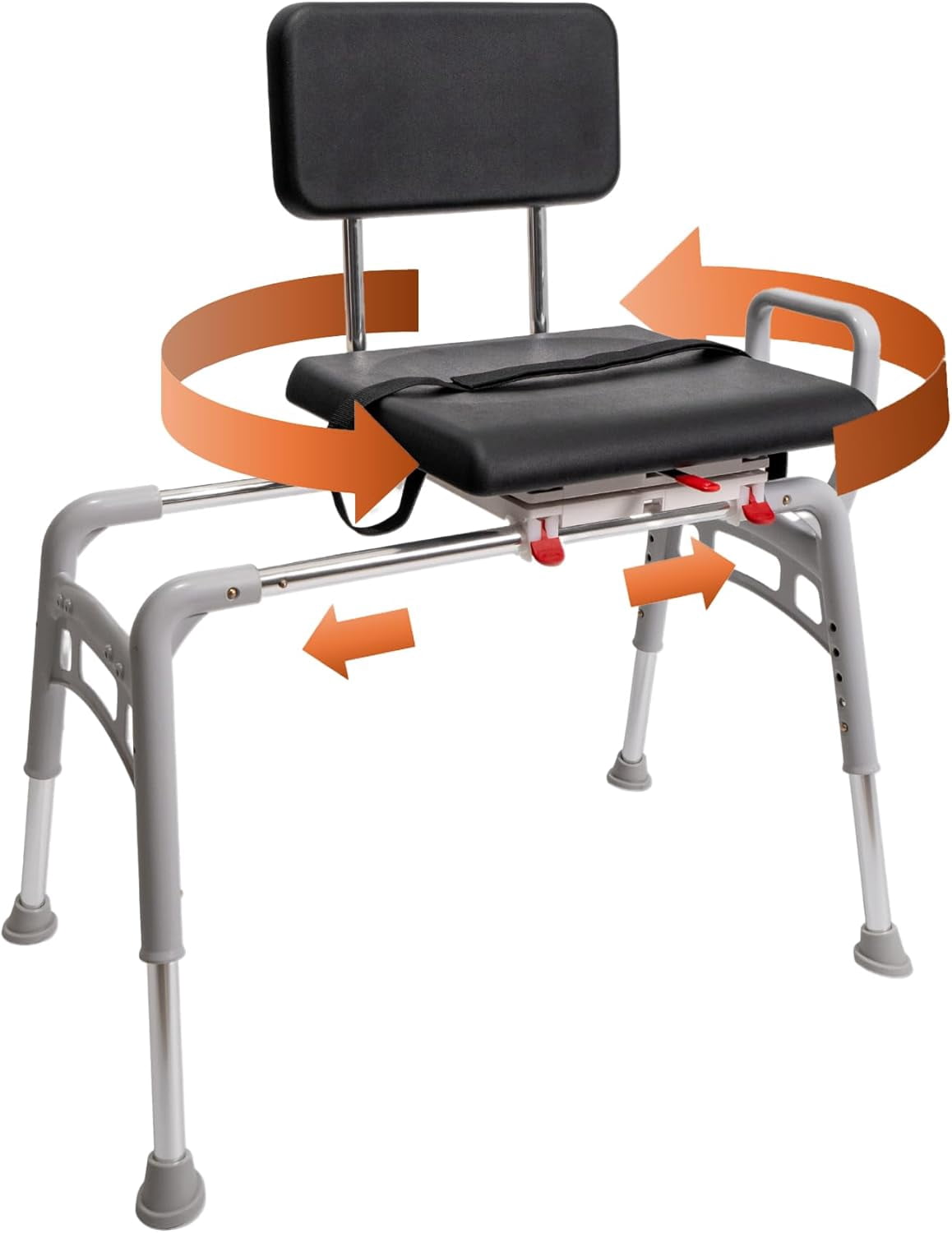 Sliding Shower Chair Tub Transfer Bench with Cut-Out Seat FSA/HSA ...