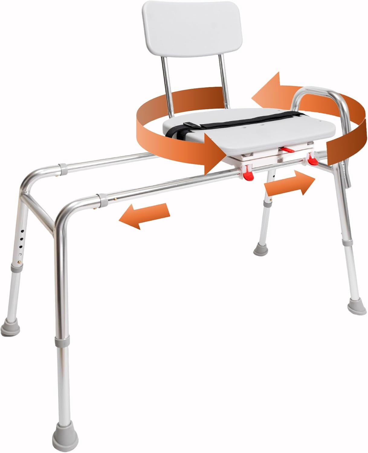 Sliding Shower Chair Tub Transfer Bench with Cut-Out Seat FSA/HSA ...