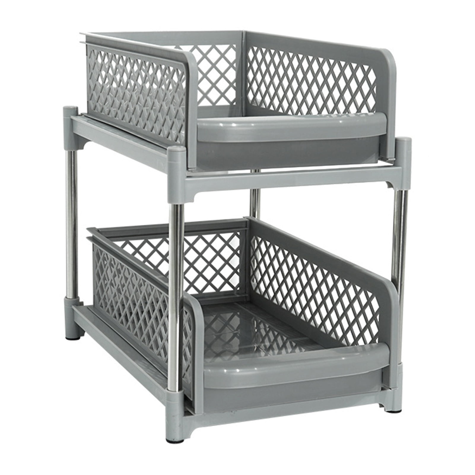 Sliding Under-sink Organizer Storage Rack Double-Layer Design Large ...