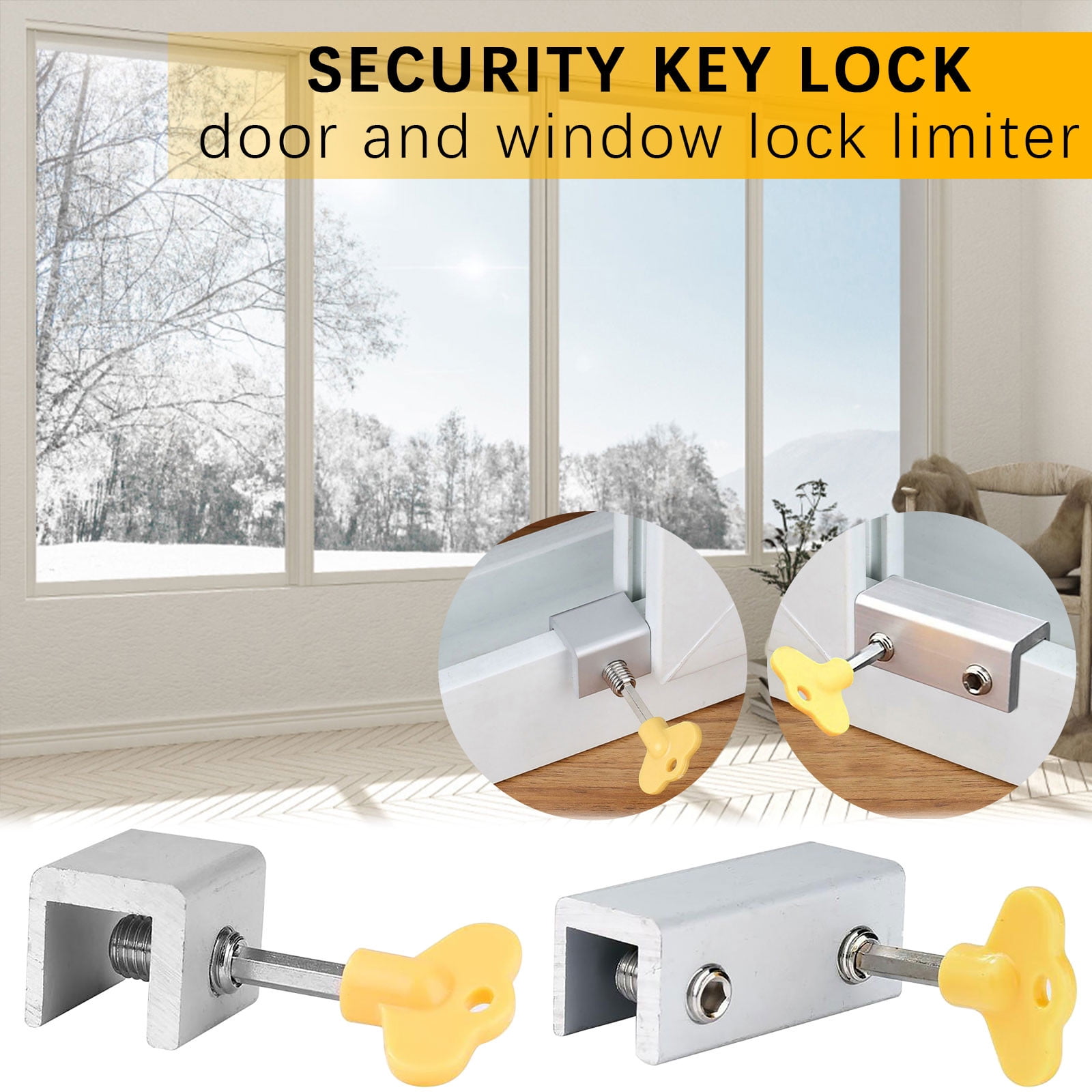 Sliding Window Locks, Security Lock Yellow Key, Office Home Window ...