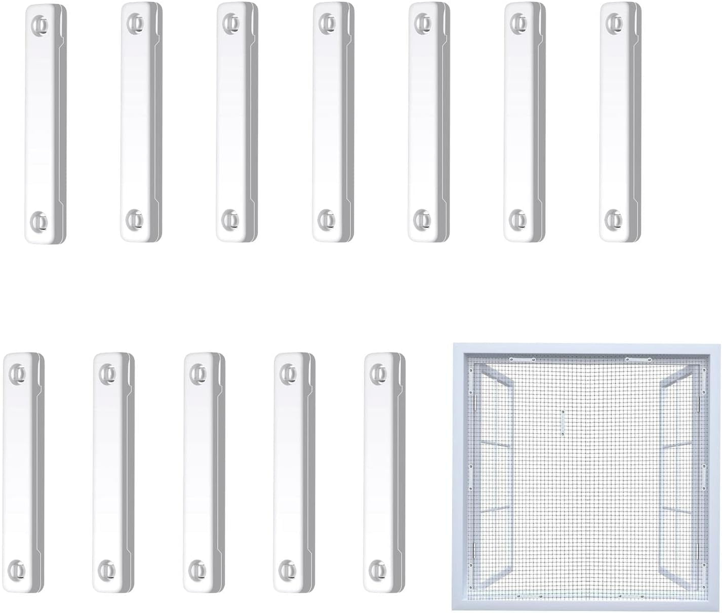 Sliding Window Scree with 12 Packs Magnetic screen clips, No Drill ...