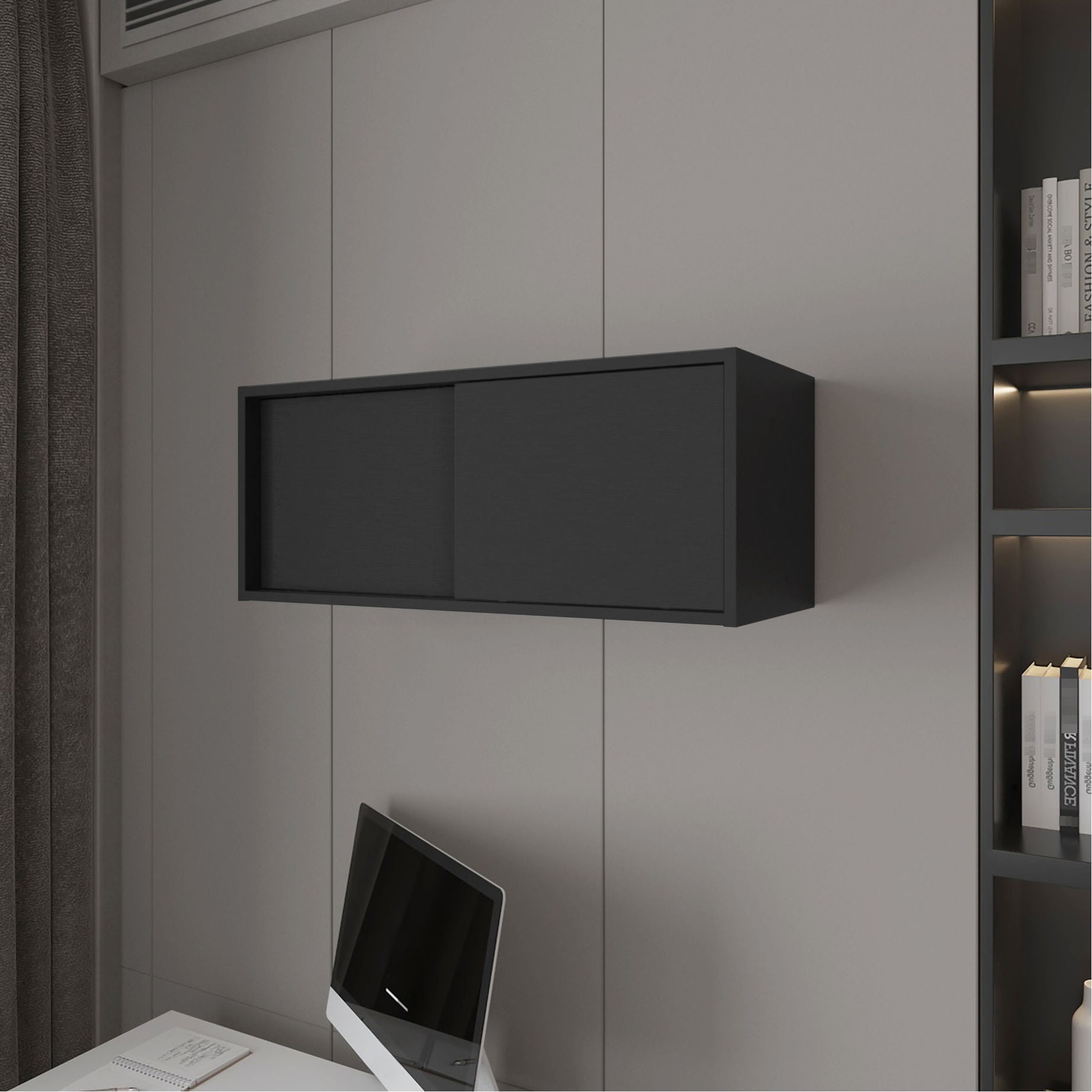 Sliding door cabinet, floating installation, modern style - Provides ...