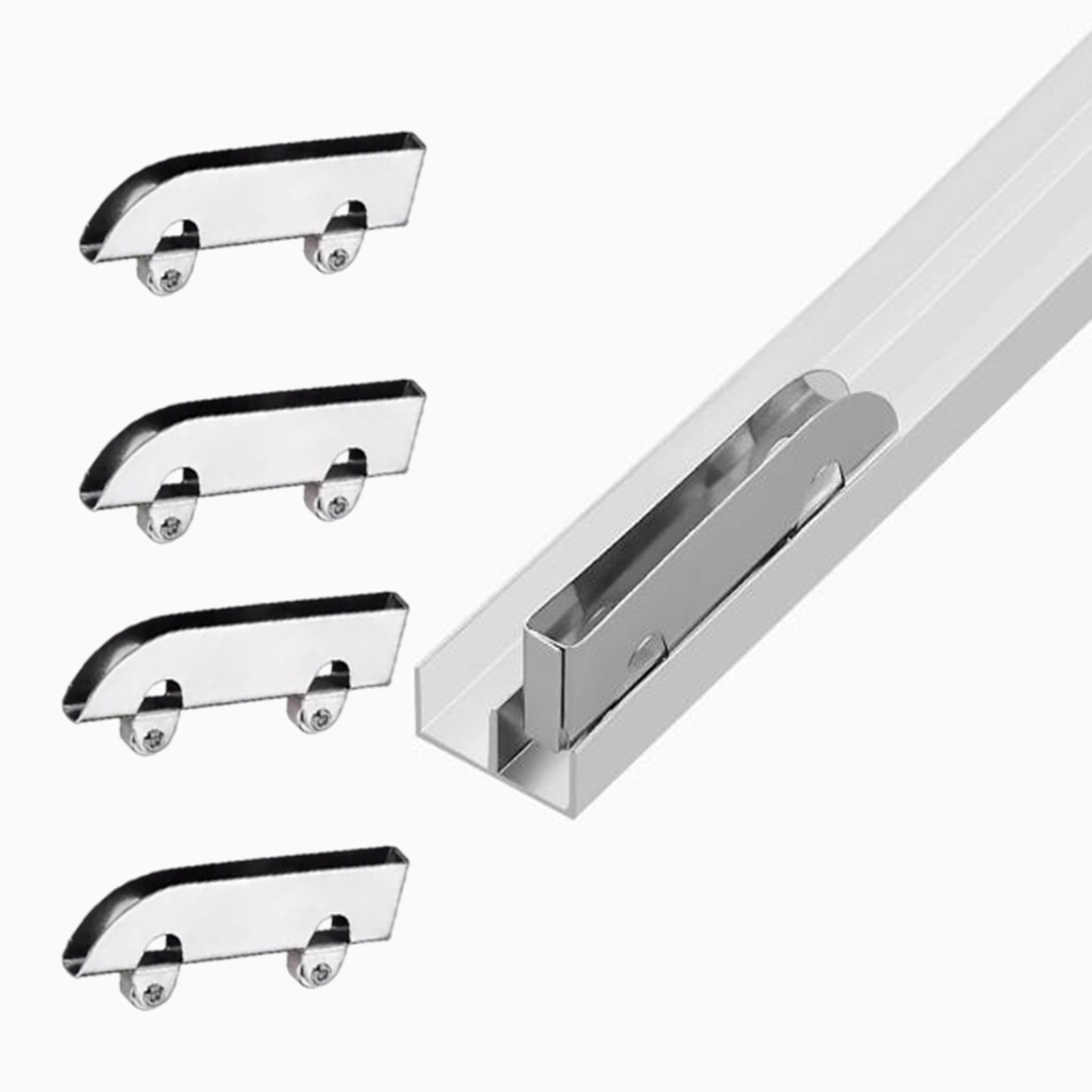 Sliding rail for display cabinet with guide groove, Double channel ...