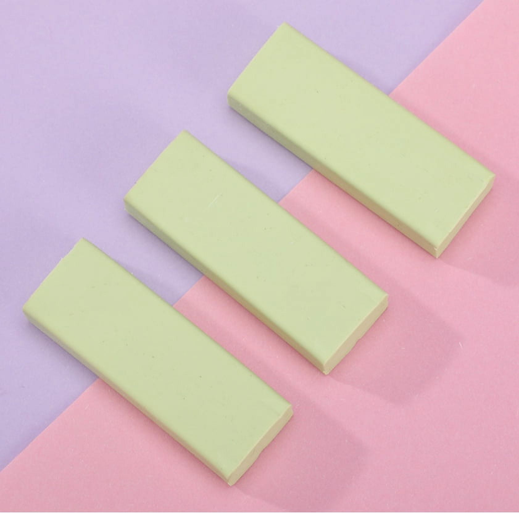 Sliding retractable pencil eraser with plastic sleeve, assorted soft ...