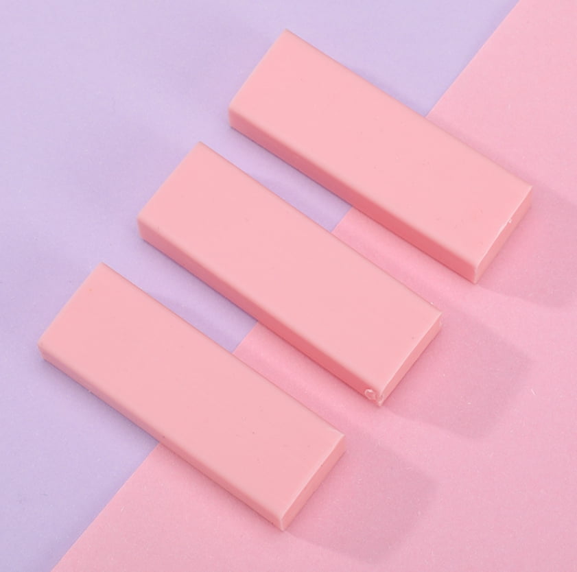 Sliding retractable pencil eraser with plastic sleeve, assorted soft ...