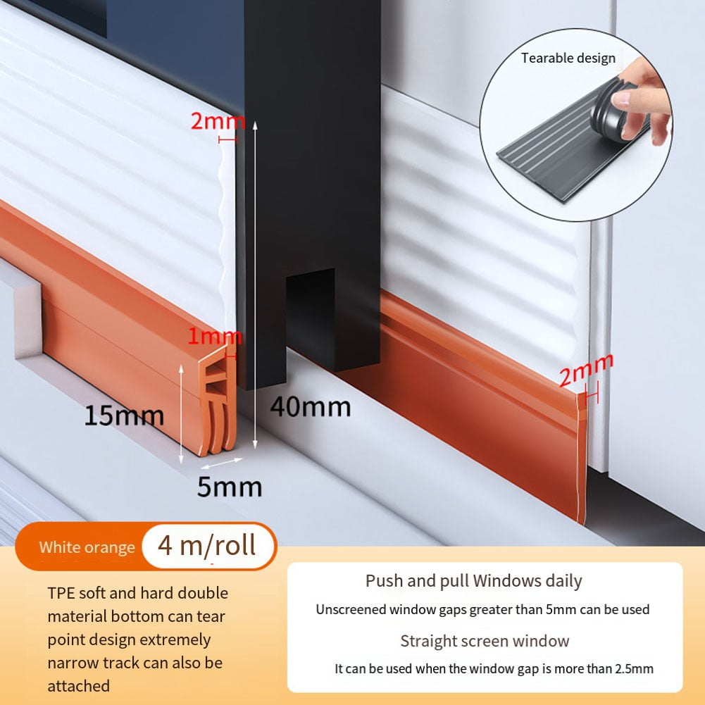Sliding window seal strip Aluminum alloy door gap windproof seal strip ...