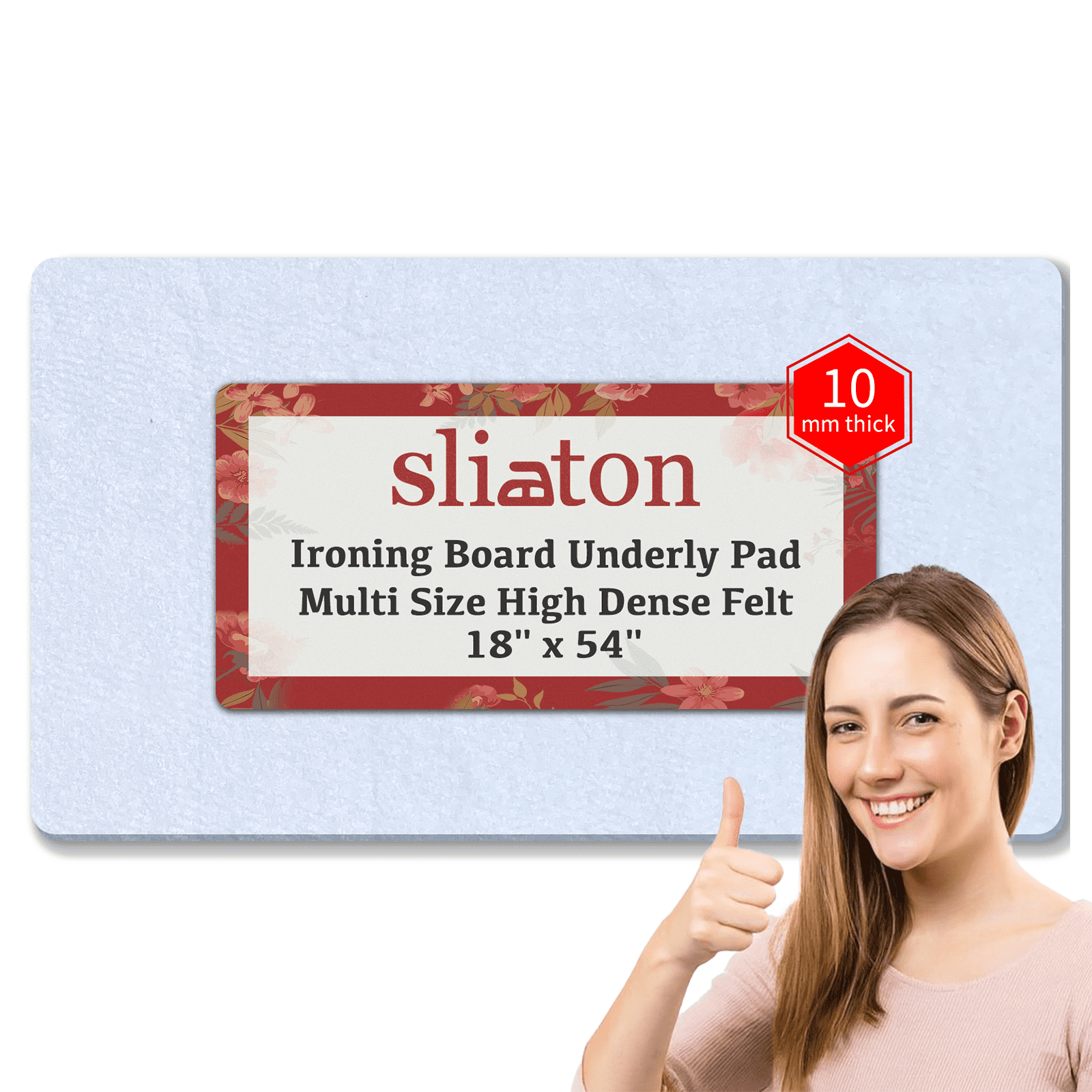 Slieton Premium Felt Underlay Padding for standard Ironing Board, Extra ...