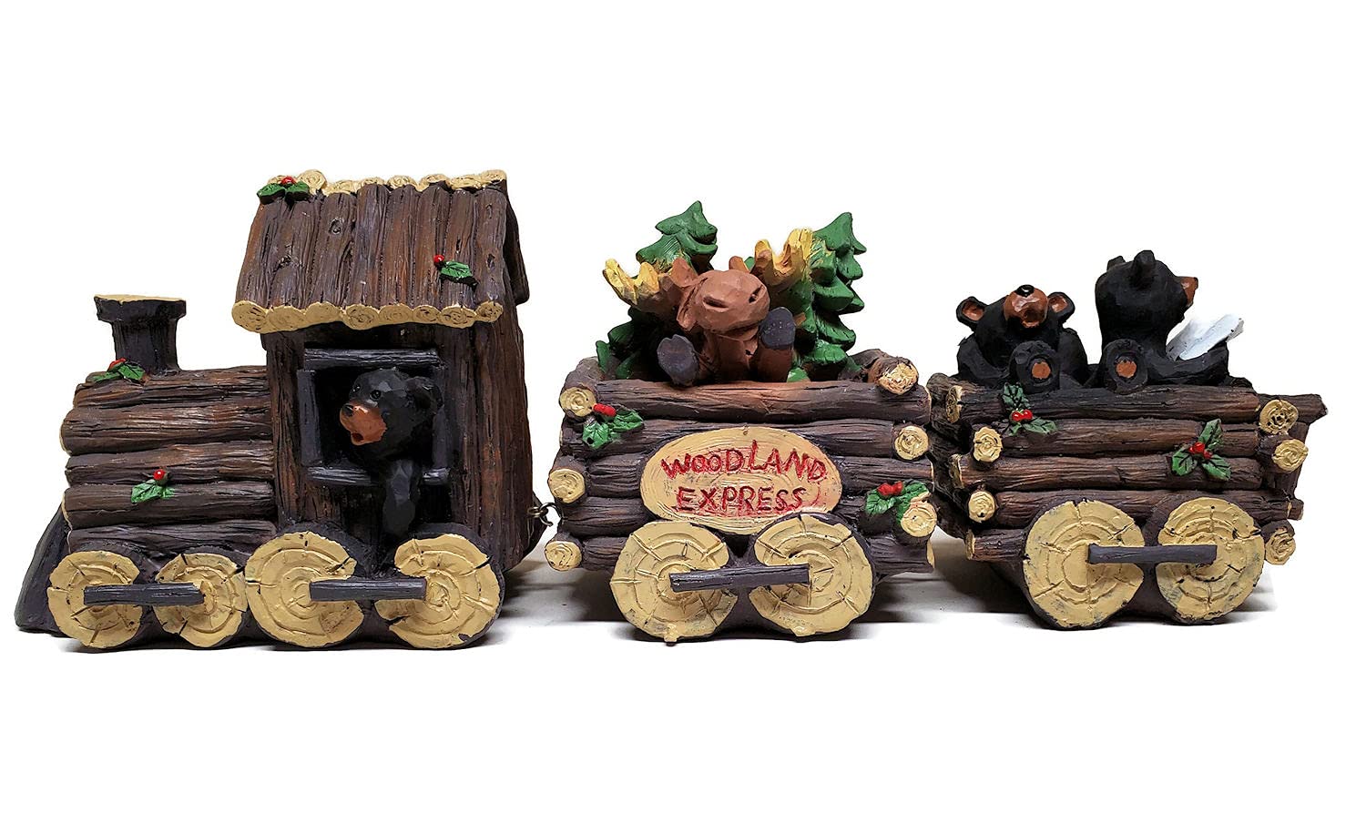 Slifka Sales Co. 3 Piece Bear and Moose Woodland Express Holday Decor ...