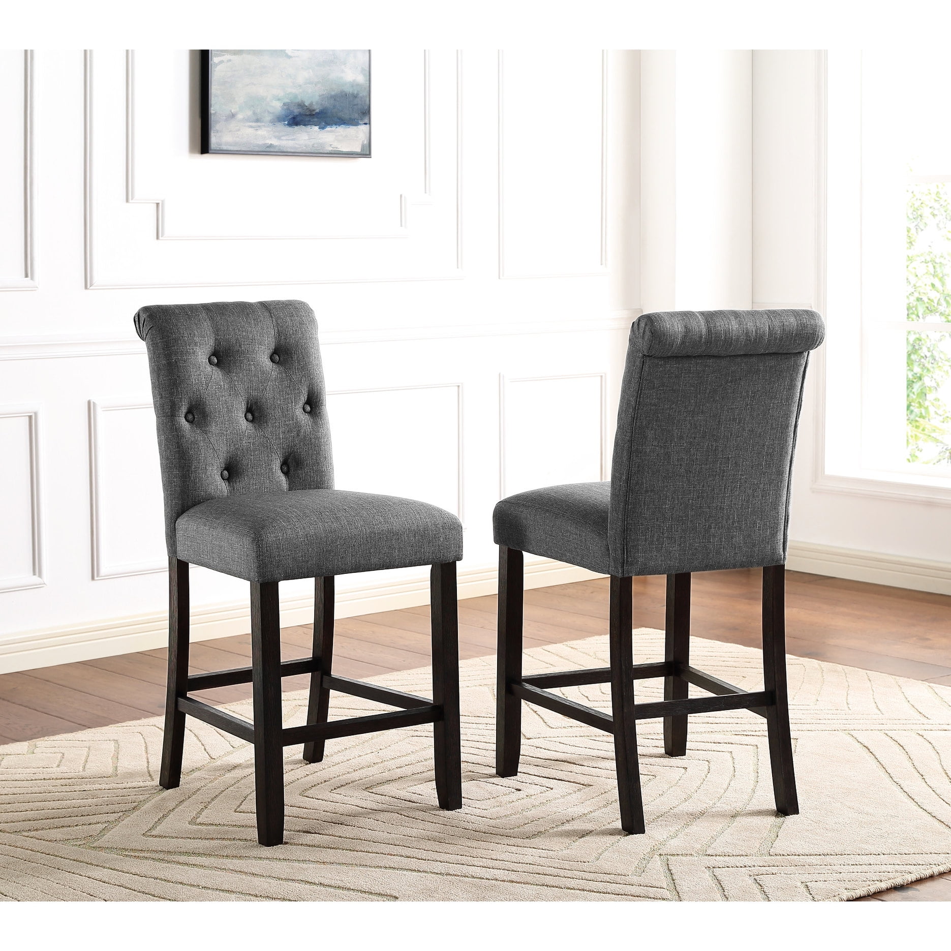 Slightly Curved Chair Backs+Polyester Blend”-“Cafe Counter Dining+Cozy ...