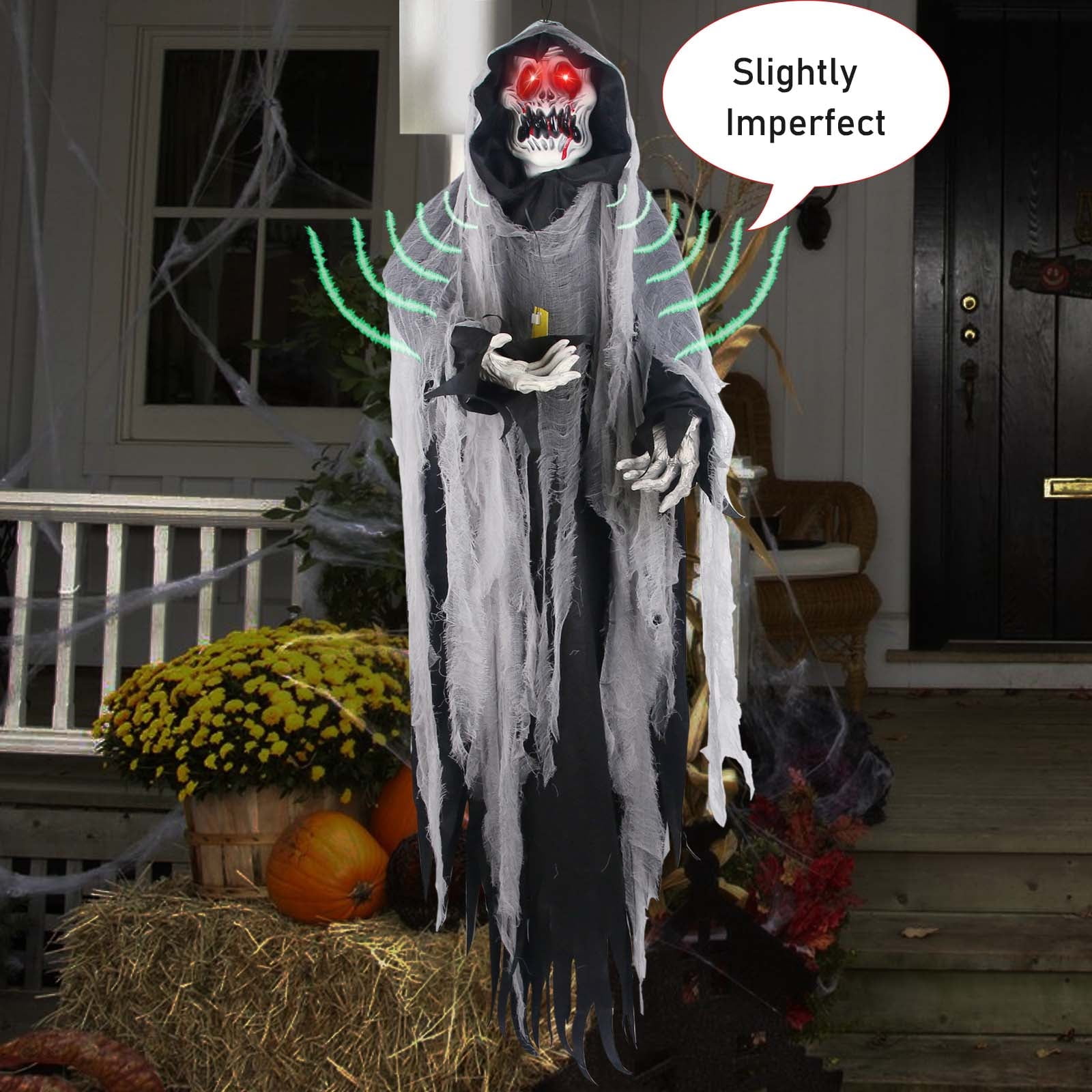 Slightly Imperfect-Animated Hanging Grim Reaper Ghost Halloween ...
