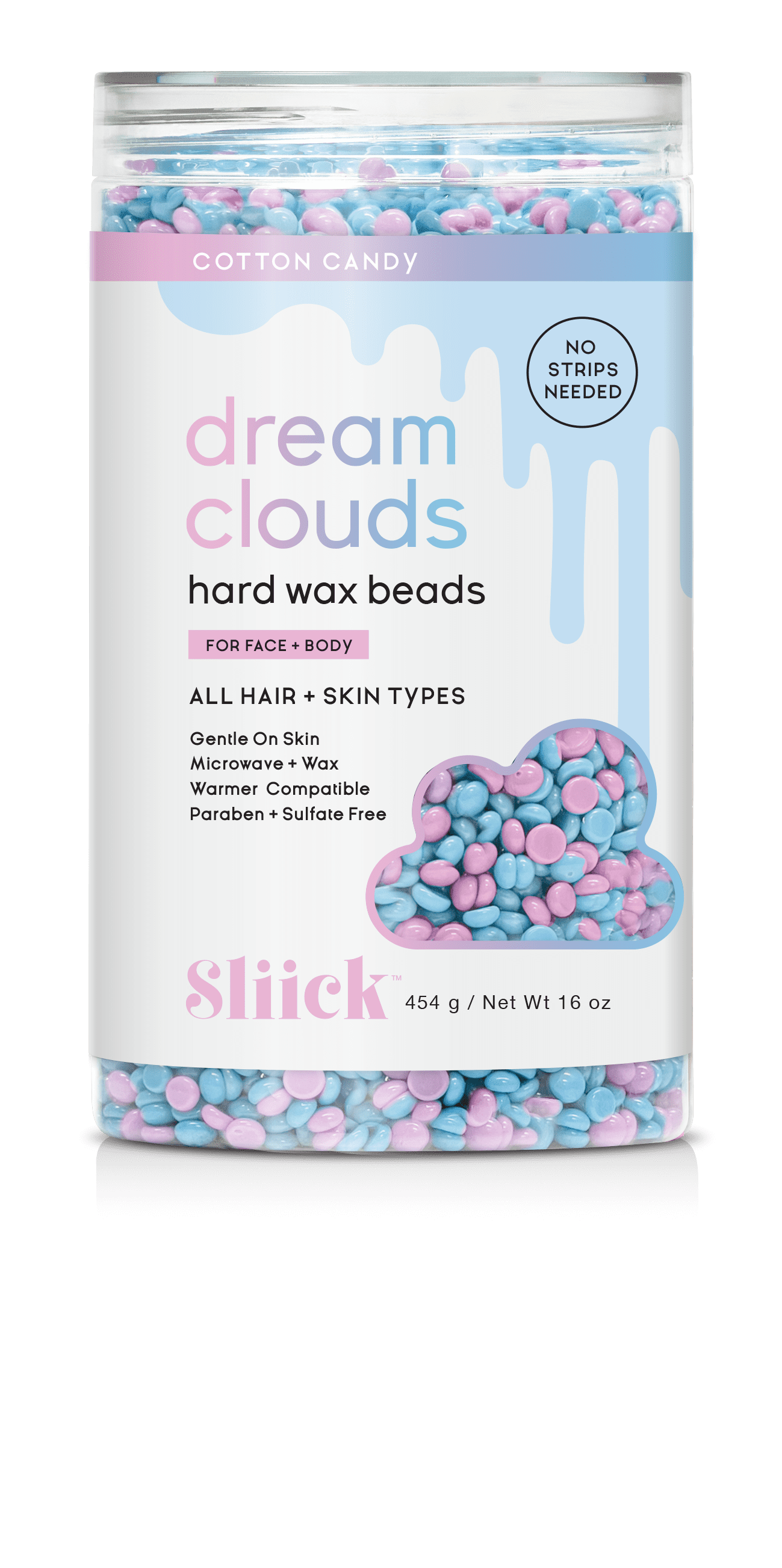 Sliick Dream Clouds Hard Hair Removal Wax Beads Kit for At Home Face ...