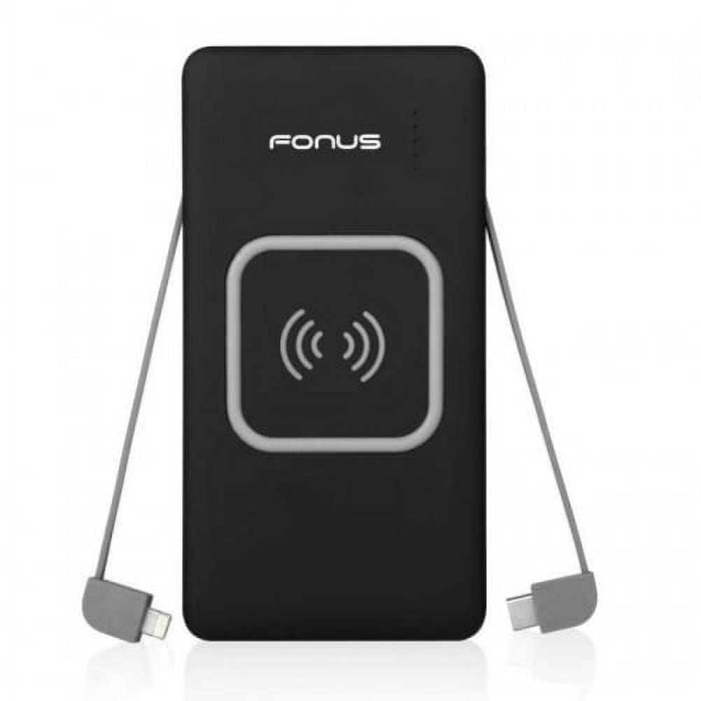 Slim 10000mAh Portable Battery Wireless Charger Backup Power Bank 2 ...
