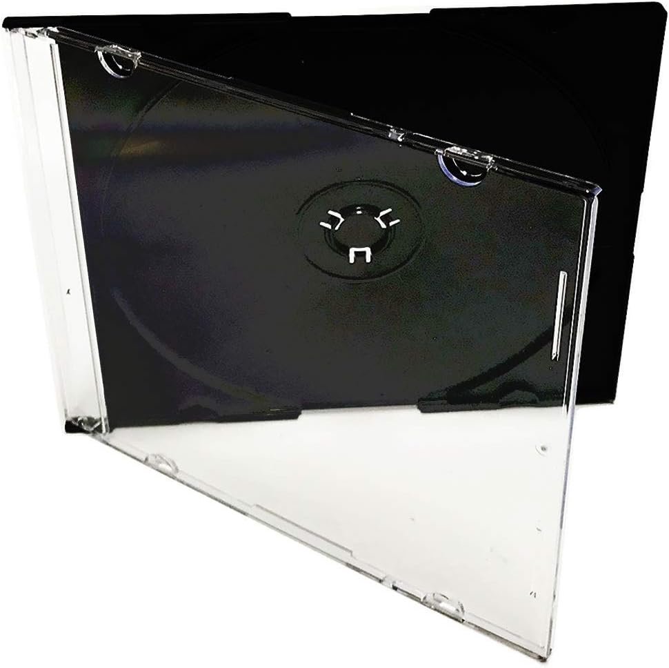 Slim 5.2mm Case Thin Clear Single Disc Storage w/Built-in Black Tray ...