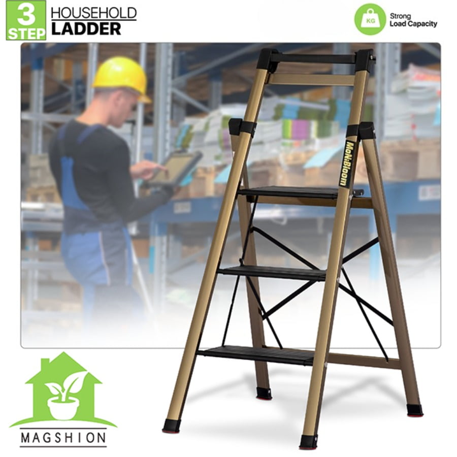 Slim Aluminum Alloy Step Ladder with Tool Tray Lightweight Portable ...