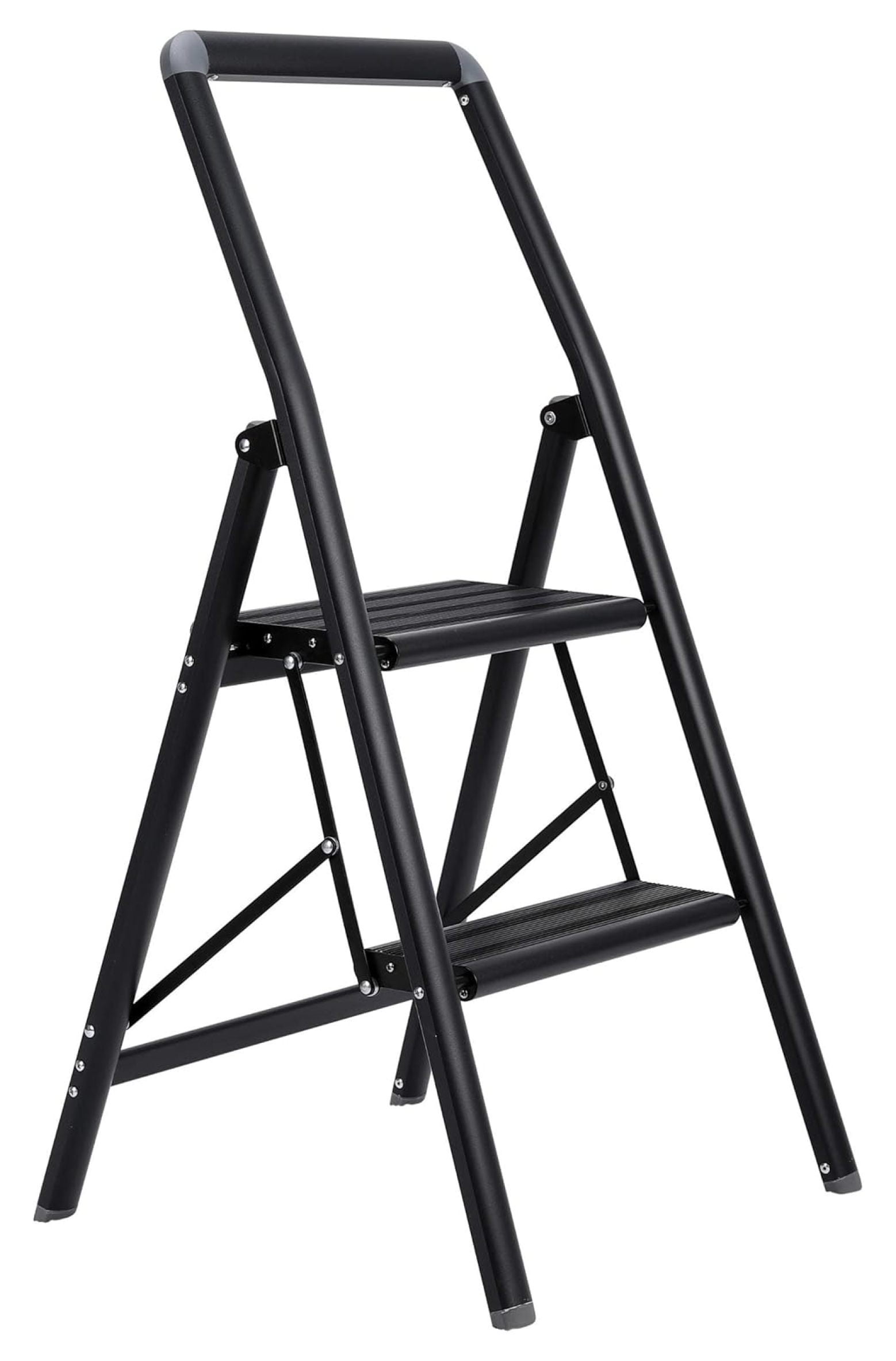 Slim Aluminum Step Ladder - Lightweight Folding Step Stool for Kitchen ...