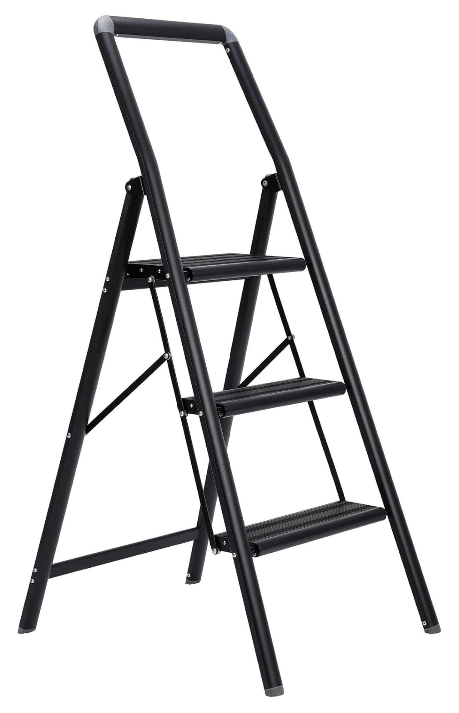 Slim Aluminum Step Ladder - Lightweight Folding Step Stool for Kitchen ...
