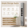 Slim Bathroom Cabinet with Drawer & Shelves, 71" Tall Storage Organizer ...