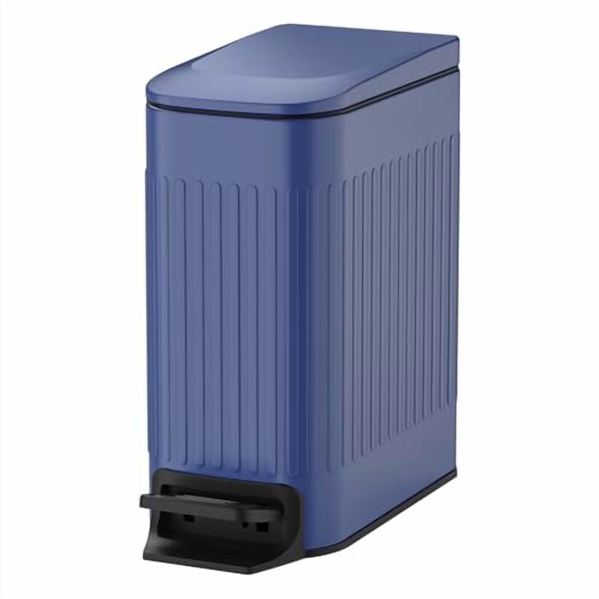 Slim Bathroom Trash Can with Lid Soft Close, Step Pedal, 6 Liter / 1.6 ...