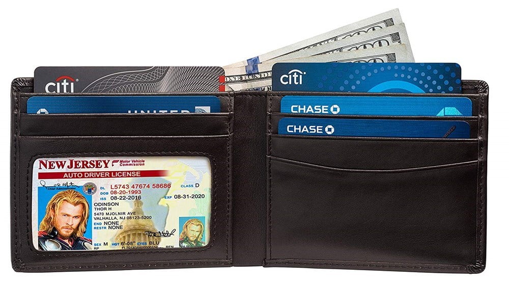 Slim Bifold RFID Blocking Wallet For Men Genuine Leather Packed In ...