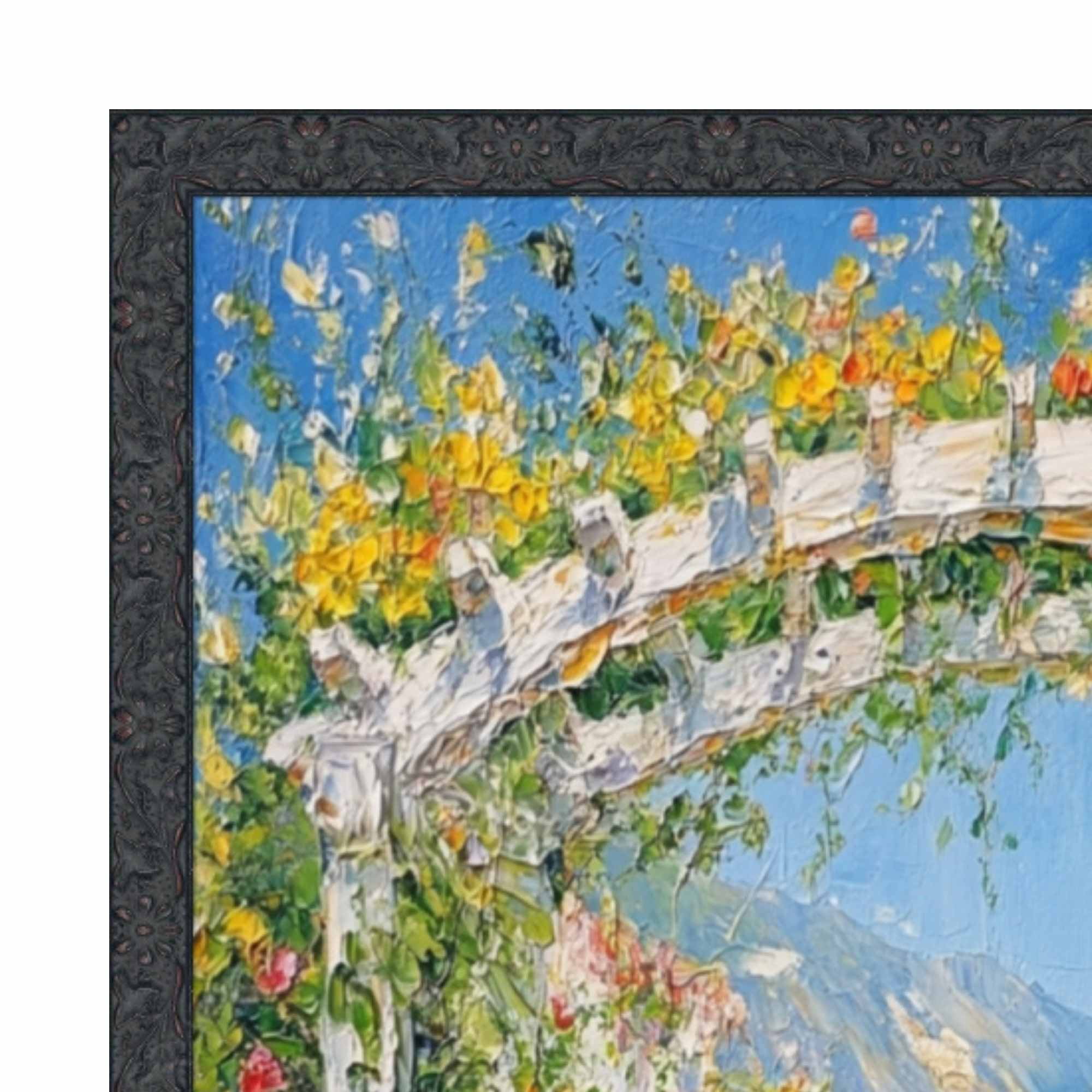 Slim Black Ash Floral Picture Frame 30x40 frame - Walmart.com