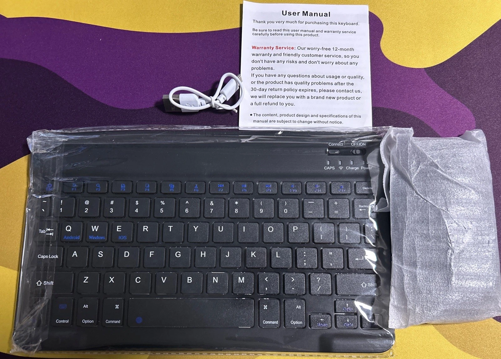 Slim Bluetooth Wireless Keyboard For Apple Ipad Iphone Android Mac Windows Black - Walmart.com