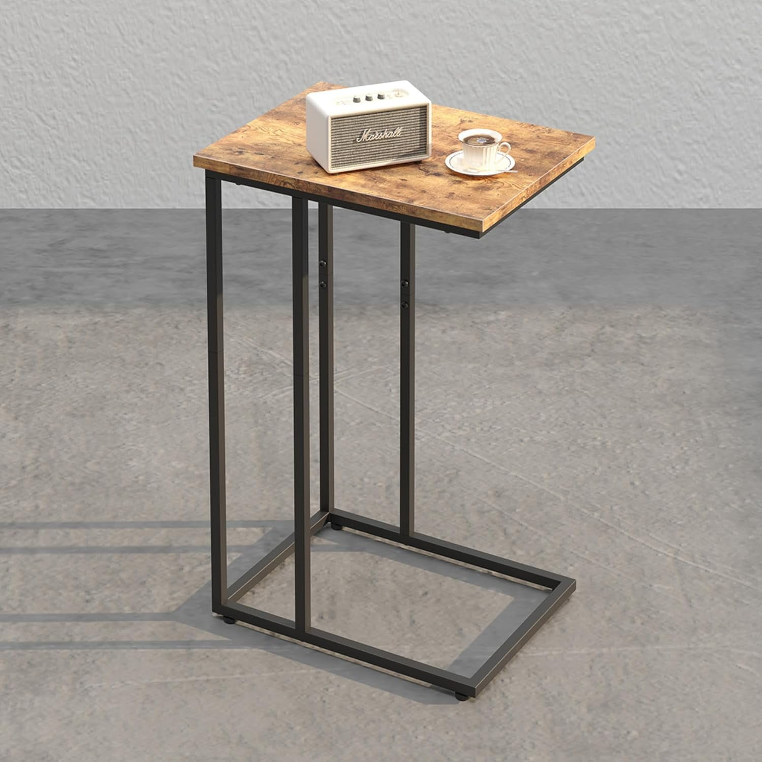 Slim C Shaped End Table, C Side Table for Sofa, Couch and Bed, Tv Tray ...