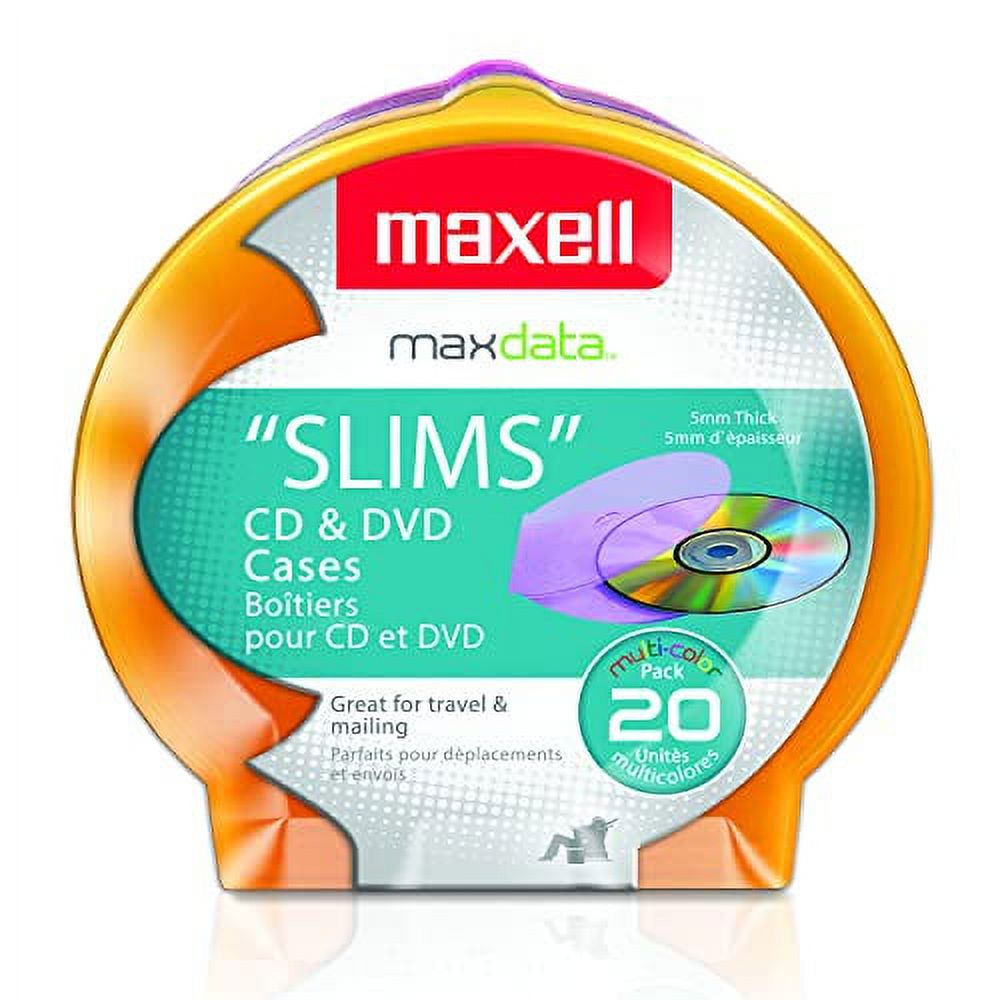 Slim CD/DVD Shell Cases, 20 pk (Assorted Colors) - Walmart.com