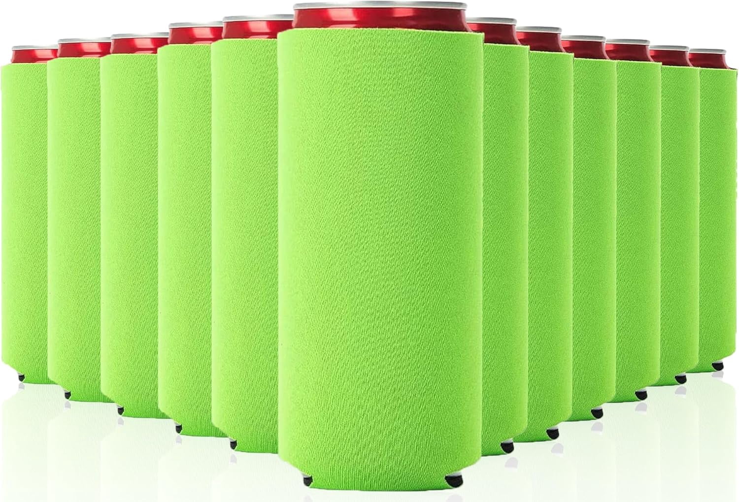 Slim Can Cooler Sleeves 12 Pack– Blank Foldable Neoprene 12oz Can ...