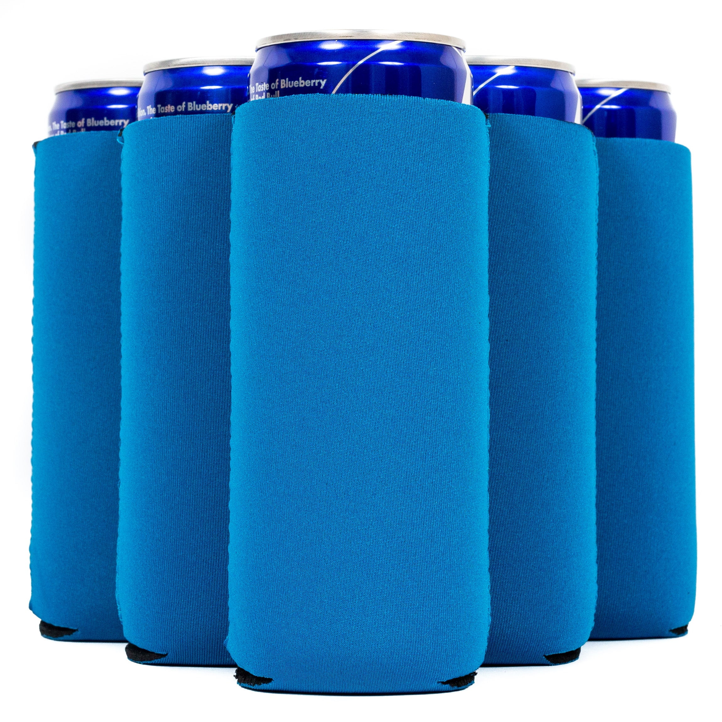 Slim Can Cooler Sleeves, Classic Blue Skinny 12 oz Tall Neoprene 4mm ...