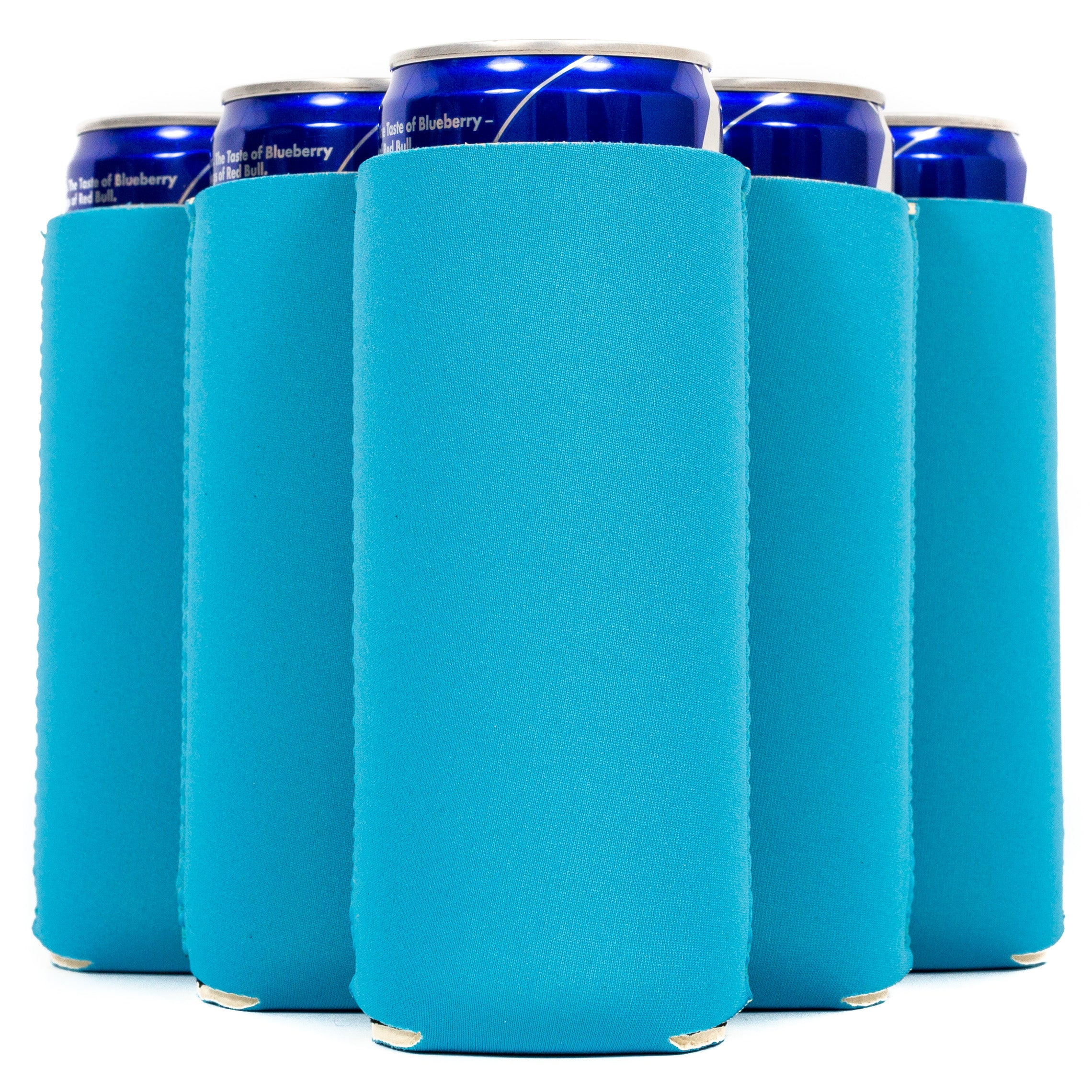 Slim Can Cooler Sleeves, Sky Blue Skinny 12 oz Tall Neoprene 4mm ...