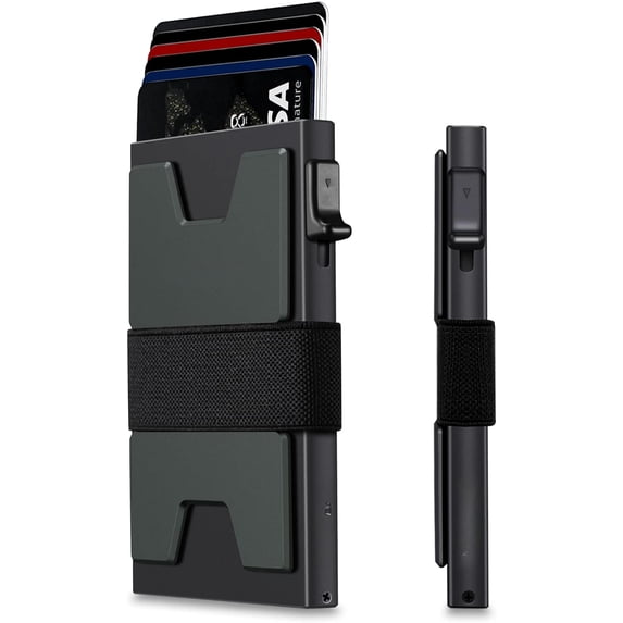 H-FMUTU Slim Card Holder Wallet, Minimalist Pop Up Design, RFID ...